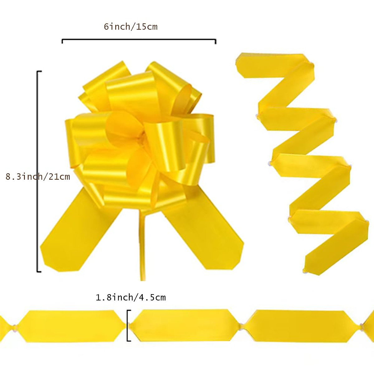 HQJAXJ 16 Pieces Pull Bows for Gift Wrapping,Gift Bows,Mixed Color Bows Gift Wrap Bows for Wedding,Birthday,Anniversary,Christmas,Party Favors 6 Inch