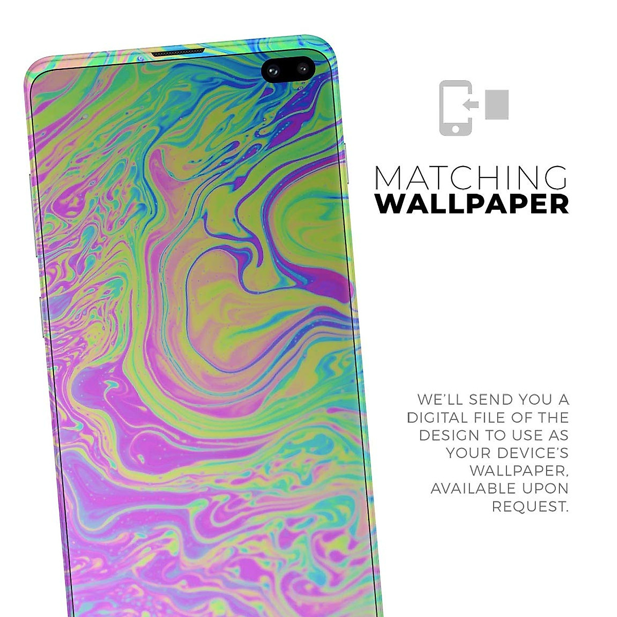 DesignSkinz Neon Color Fushion Protective Vinyl Decal Wrap Skin Cover Compatible with The Samsung Galaxy S20 (Screen Trim & Back Glass Skin)