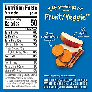 Gerber Baby Food Pouches, Toddler 12+ Months, Apple Sweet Potato, 3.5 Ounce (Pack of 12)