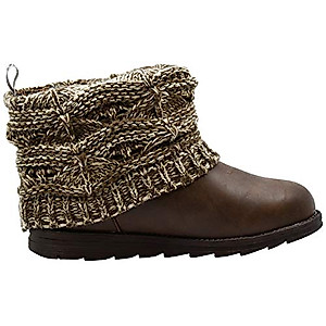 MUK LUKS Women's Patti Fashion Ankle Boots, Brown, 10 M US