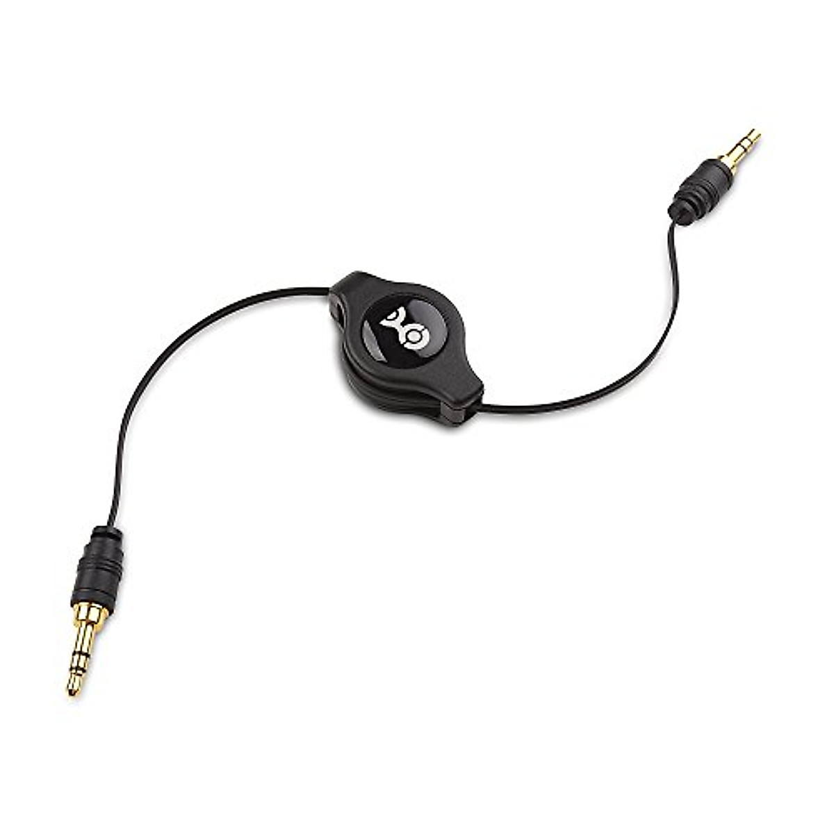 Cable Matters 2-Pack Gold-Plated Retractable Aux Cable - 2.5 Feet