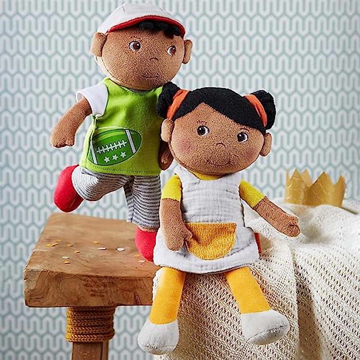 HABA Snug Up Soft Doll Jada 11.5" with Black Hair - Machine Washable