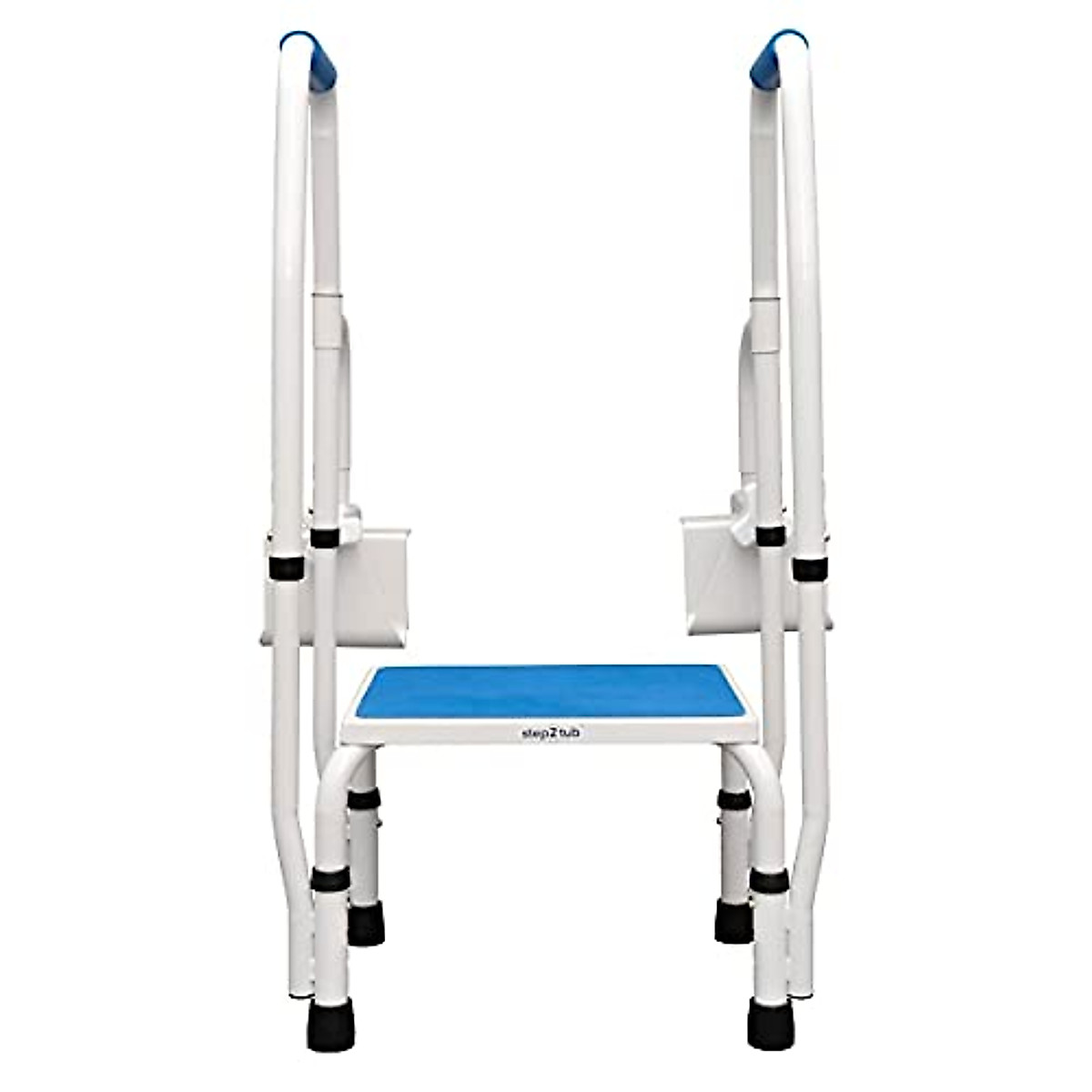 step2tub Shower Steps for Seniors - Provides Tub Assistance for Elderly - Adjustable, Non-Slip, One-Step Stool with Handicap Grab Bars - Stainless Steel Step Stool for Safe Tub & Shower Access