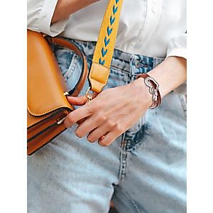 Heart Leather Bracelet for Women Stackable Wrap Cuff Bracelet Punk Leather Choker Necklace (brown)