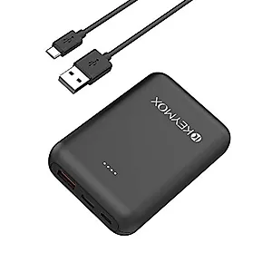 Keymox Portable Charger,KEYMOX 10000mAh Power Bank with Quick Charge 3.0 Technology and 18W USB-C Power Delivery, High-Capacity External Battery Pack Compatible with iPhone, Samsung, iPad, and More.