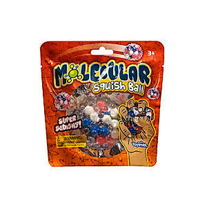 Toysmith Molecular Squish Ball, Tactile Play, Fidget Toy, Sensory Fidgets, for Boys and Girls Ages 3+