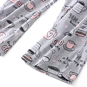 QUCH Womens Pajama Sets Plus Size Sleepwear Tops with Capri Pants Cotton Pajamas Set for Women Soft Comfy Cute Pj Sets Gray Cup 3XL