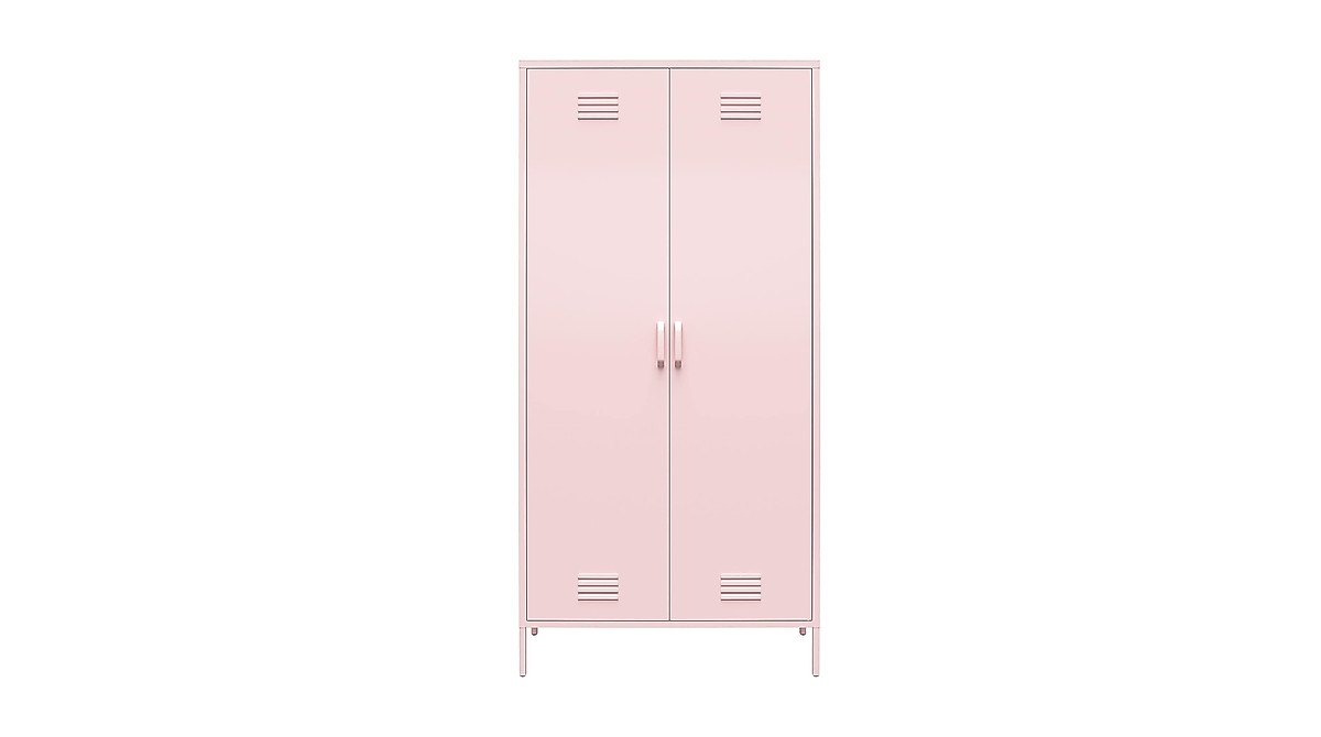 Novogratz Pink Metal Locker Cabinet - Stylish Storage Solution