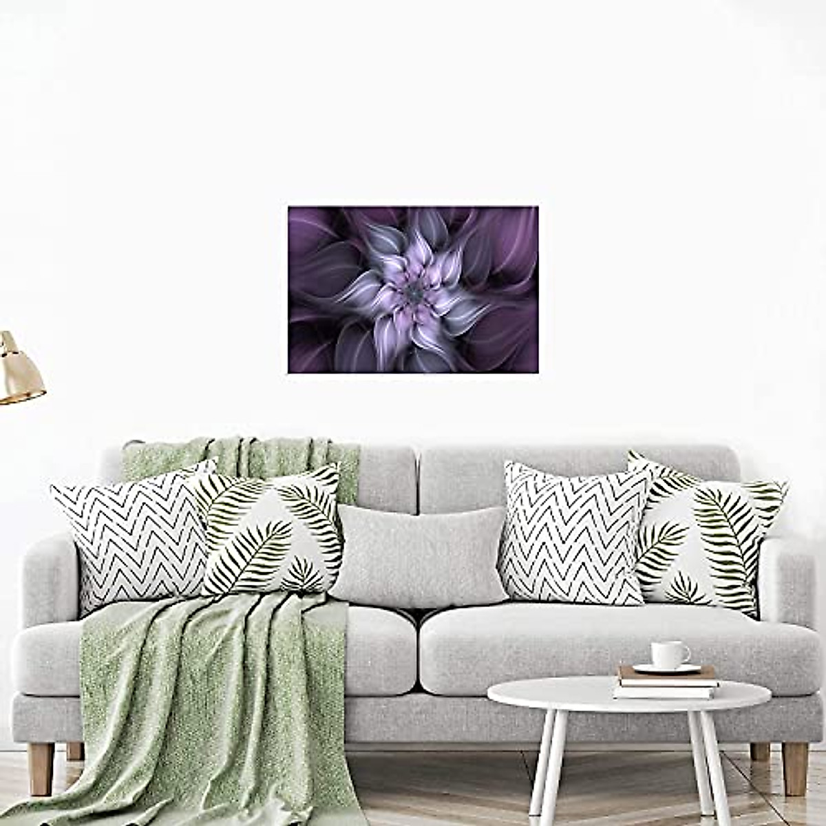 TutuBeer 1 Panel Bauhinia Chinese Redbud Purple Flower Plant Botany Picture Flower Artwork Oil Painting on Canvas Stretched and Framed 24x36 inch Print Home Decor Living Room Bedroom Wall Art Hanging