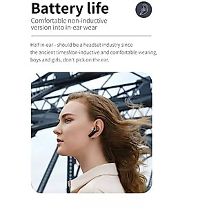 Wireless Earbuds, Bluetooth Ear Buds HiFi Stereo Sound Deep Bass Headphones with LED Charging Case for Samsung Galaxy S10e Touch Control, Noise Cancelling Mic, IPX7 Waterproof Earphones