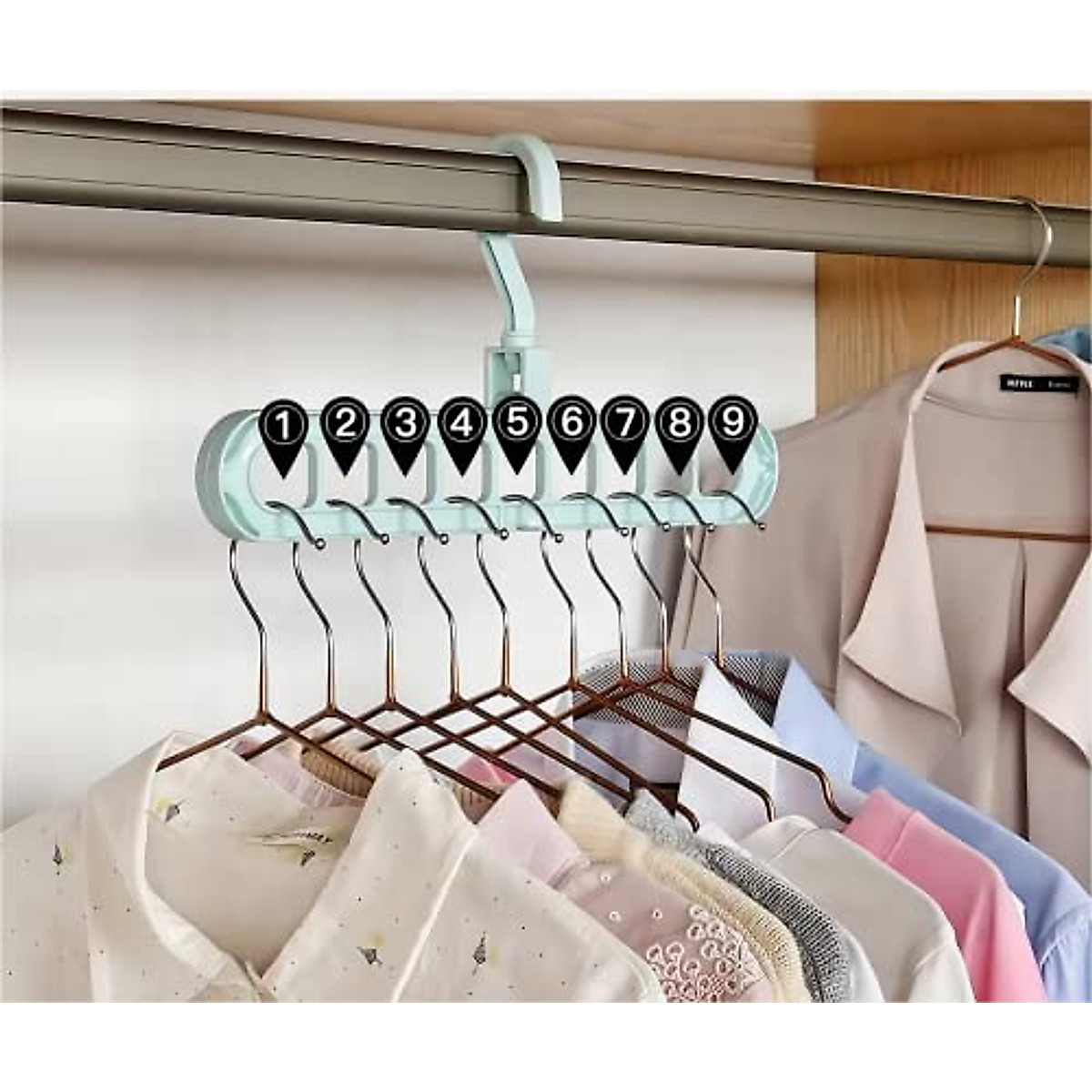 8 Space Saving Hangers,Plastic Magic Hangers,Hangers for Closet Organizer and Storage,Closet Space Saver,Home Magic Space Saving Hangers