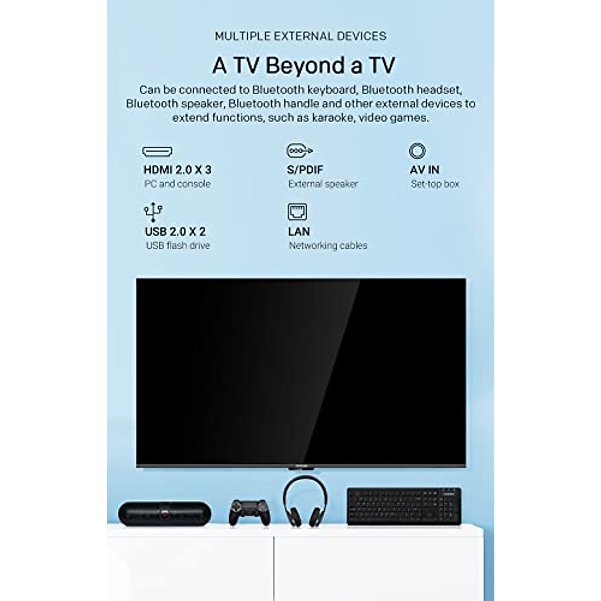 Skyworth S6G Pro 50-inch 4K UHD LCD Smart TV, Android TV with Google Assistant and Chromecast Built-in, Alex Compatibility
