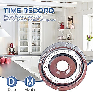 SULICRE Deli Meat Container for Fridge, Round Bacon Container for Refrigerator with Lids, Kitchen Lunch Meat Food Storage Organizer for Cold Cuts, Cheese, Salami, Turkey, Bologna