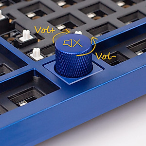 Keychron Q3 Barebone ISO Knob Version, QMK/VIA Wired Custom Mechanical Keyboard, Full Aluminum Hot-swappable Tenkeyless Layout Double-Gasket DIY Kit, Programmable Macro for Mac Windows Linux - Black