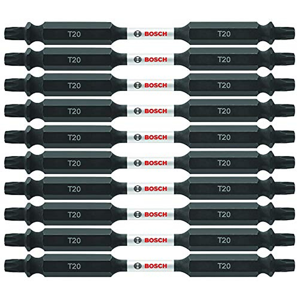 BOSCH ITDET2035B 10-Pack 3-1/2 In. Torx #20 Impact Tough Double-Ended Screwdriving Bits