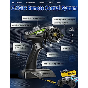 1:18 Scale All Terrain RC Cars, 4WD 40KM/H High Speed Remote Control Car w/2 Batteries for 40 Min Play, 2.4Ghz Off Road Monster Truck, 2.4GHz Electric Vehicle Toys Gifts RC Cars for Adults and Kids