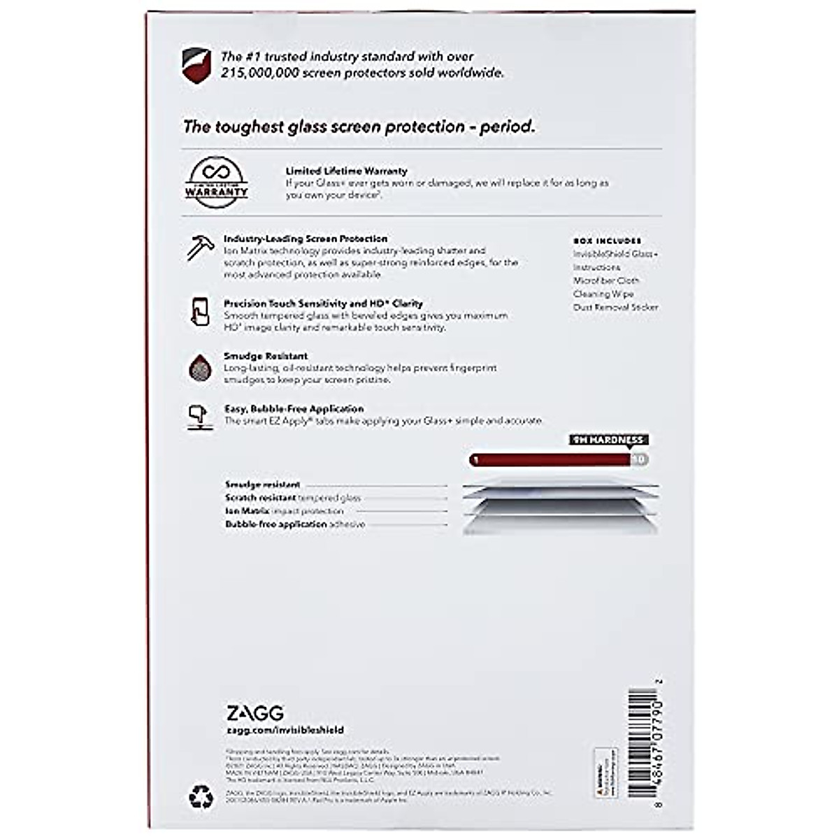 ZAGG InvisibleShield Glass Plus - Tempered Glass Screen Protector Made For the Apple iPad Pro 12.9 Inch - Clear