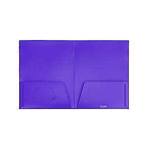 Ultra Pro - 10 pack, PURPLE 2-Pocket Folder with Clear Outside Pockets