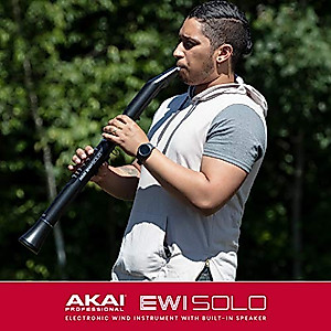AKAI Professional EWI Solo - Electronic Wind Instrument With Built-in Speaker, Rechargeable Battery, 200 Sounds and USB MIDI Connectivity,Black