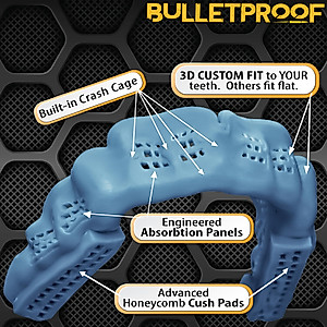 Bulletproof: World’s Thinnest Most Breathable Mouthguard is 3X Stronger. MMA 7v7 & Flag Football Lacrosse Basketball Hockey BJJ Boxing Sports Mouth Guard Grinding Teeth. Men Women Adult Youth Braces