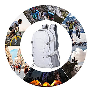 Sharkborough NODLAND Lightweight Backpack, Travel 40L Foldable Water-Resistant Daypack, Hiking Outdoor Camping Rucksack for Men Women