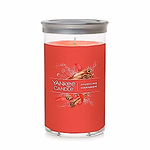 Yankee Candle Sparkling Cinnamon Signature Medium Pillar Candle, 14.25oz
