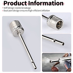 MoTrust Stainless Steel Air Pump Needle,Premium Inflation Needles,Pump Needle for Football, Basketball, Soccer, Volleyball or Rugby Balls with Portable Storage Box-16PACK