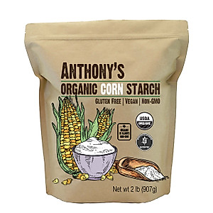Anthony's Organic Corn Starch, Gluten-free, Vegan and Non-GMO, 2 Pounds