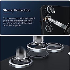 Ltezixal [2-Pack Camera Lens Protectors for OnePlus Nord N30 5G, Scratch-Resistant Ultra-Thin Tempered Glass Camera Cover Screen Protector Metal Individual Ring Camera Lens Protector, Black