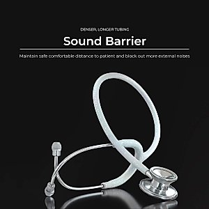 MDF Instruments MD One Epoch Lightweight Titanium Stethoscope (Raspberry) + MDF Pediatric Attachment with Clip