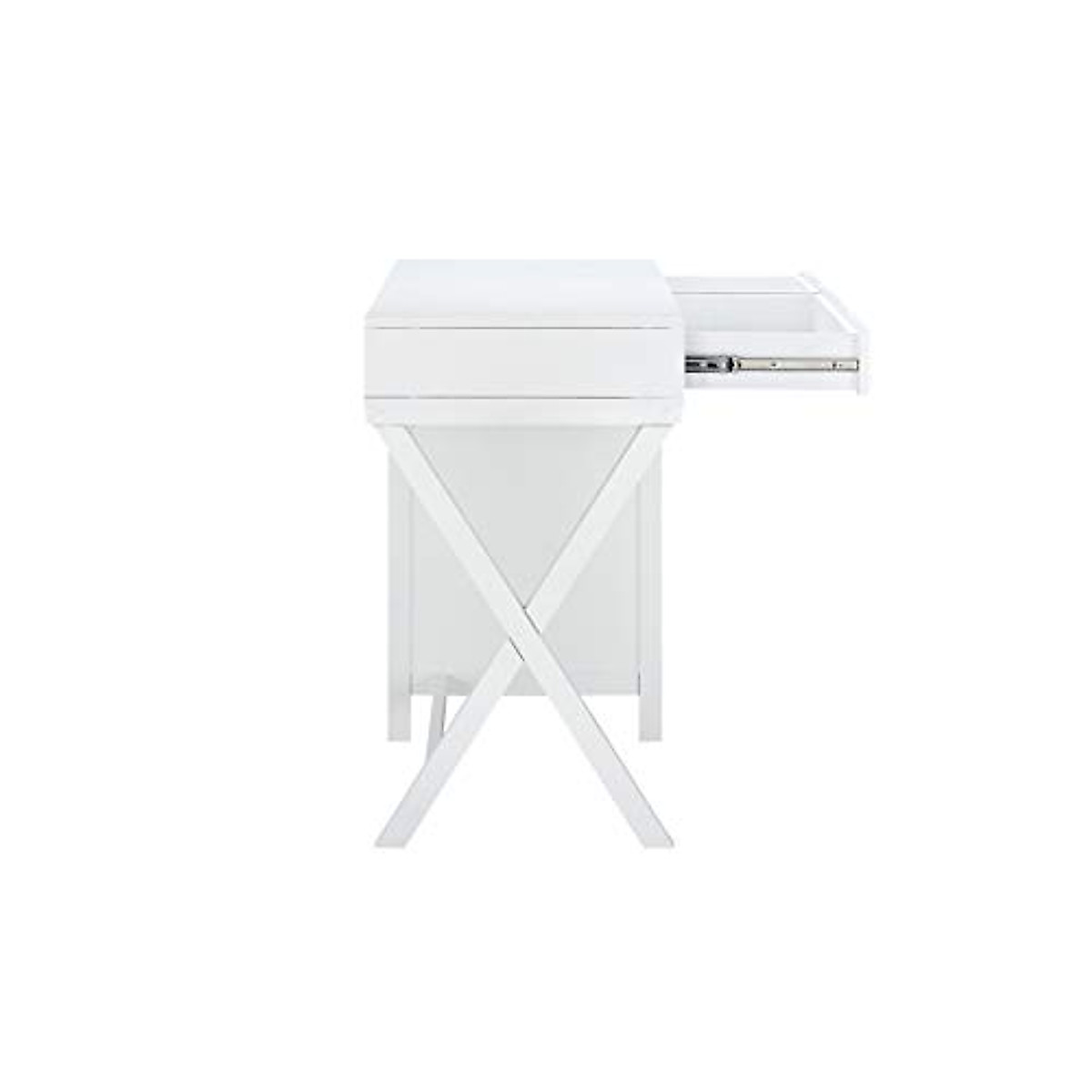 Linon White Modern Classic Side Storage Sadie Desk