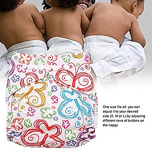 Baby Cloth Diapers, Reusable Infant Swim Diaper Washable Cloth Hook Loop Operating Size Adjustable for Baby Girls and Boys (BL001)