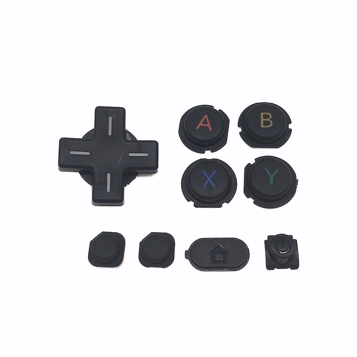 (Black) Replacement L R ZR ZL Button Full Buttons Kit D Pad ABXY Home Power for Nintendo New 3DS XL New 3DS LL