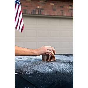 303 Products Convertible Top Brush - Soft Bristles for Safe But Effective Cleaning - Ergonomic Grip - Break Up Dirt and Debris On Convertible Top,1 Pack (39017), Blue