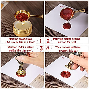 Lotkey Quill Pen and Ink Set, Calligraphy Pen Set for Beginners Including Feather Pen Glass Wooden Dipping Pen 6 Bottles Ink 17 Replaceable Nibs Pen Rack With Wax Seal Stamp Kit for Holiday Ideal Gift