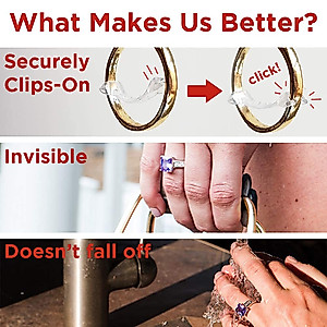 Chrome Cherry Ringo, Invisible Ring Size Adjuster for Loose Rings with 6 Sizes, Clear Ring Band Sizer Guard for Loose Jewelry, Multipack, 10 Count