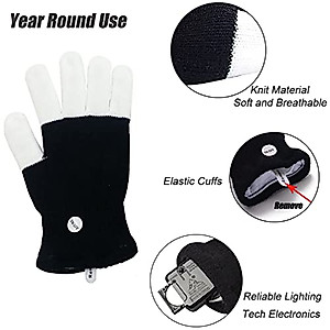 Luwint Led Gloves for Adult Children, Cool Toys for Boys Girls