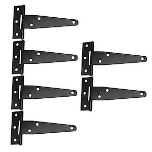 Uonlytech 6PCS 4 Black Door Hinges gate Hinges for Wooden Fences Heavy Duty shed Hinges Decorative Hinge Kitchen Cabinet Hinges self Closing Hinges Concealed Hinges Fence Hinges Bracket Belt