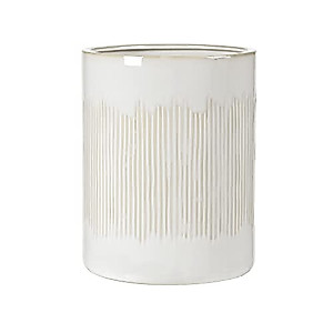 Motifeur Bathroom Wastebasket - Resin Decorative Trash Can (Ivory)…