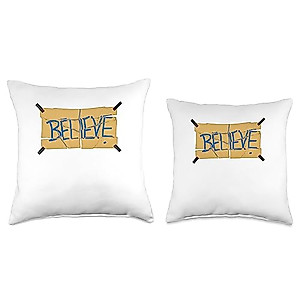 Lasso Believe Throw Pillow, 16x16, Multicolor