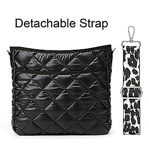 Quilted Crossbody Bags for Women - Trendy Purse for Women - Adjustable Strap Unique Pattern - Waterproof,Long-Lasting Material - Creative Gift for Mother,Wife,Girlfriend,Sisters,Best Friends - Black