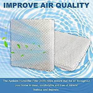Cobectal A35 Humidifier Filter Water Panel Filter Replacement (2 Pack) Compatible with Aprilaire Humidifier Filter 350,360,560,600,700 Series Models