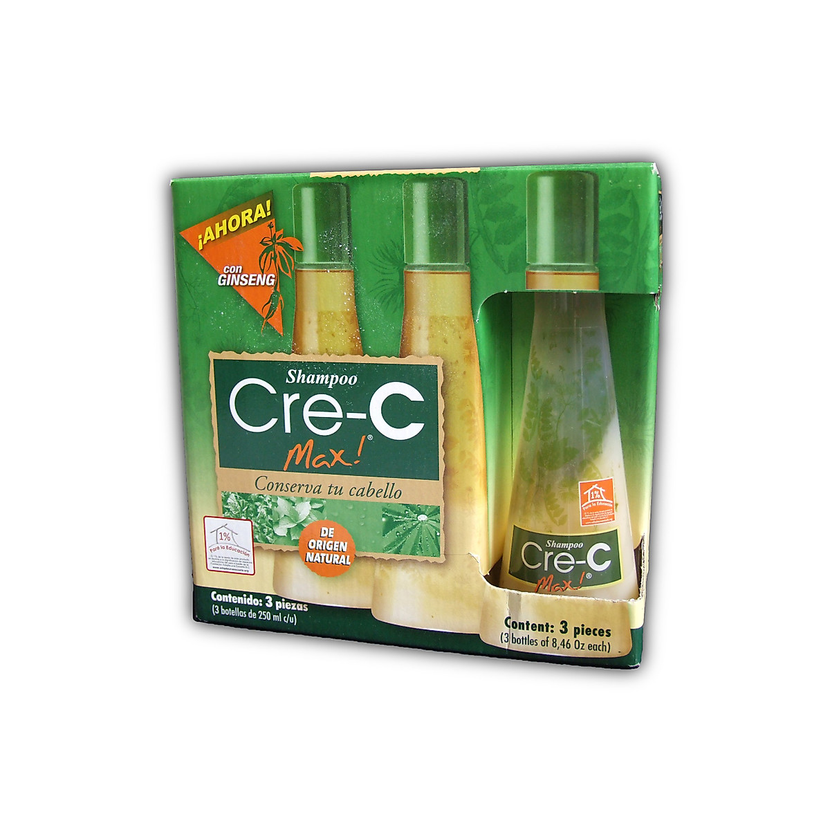 Shampoo Cre-C Max Kit 3 Bottles of 8.46 Oz Each by CreCMax