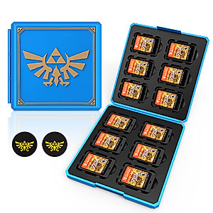 UFOPETIE Game Case and Storage Box for Switch Game Cards Zleda Games Cube,Up to 12 Games,for Nintendo Switch Game Card Case Cube Nintendo Switch Game Storage,for Zleda Switch Game-Triforce