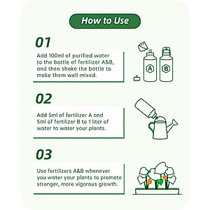 Plant Food Hydroponic Nutrients Supplies: Hydroponics Growing System General A&B Water Soluble Solid Fertilizer for Vegetables Fruits Flowers Thrive - Indoor Herb Garden Plants Accessories