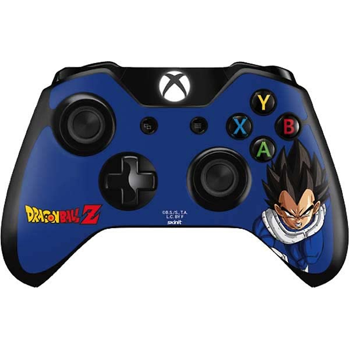 Skinit Decal Gaming Skin Compatible with Xbox One Controller - Officially Licensed Dragon Ball Z Vegeta Saiyan Armor Design