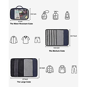 Carry on Backpack, Airline Approved 45L Travel Backpack with 3 Packing Cubes for Men Women, Water Resistant Expandable Overnight Weekender Luggage Daypack Suitcase Duffel Bag, Gift for Travelers, Blue