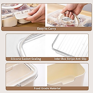 Snack Box Container, Dishwasher Safe Fruit Storage Containers, Divided Serving Tray with Lid for Veggie, Candy and Nuts Organizer, Snackle Charcuterie Boxes for Kids, Adults Travel, Party and Picnic