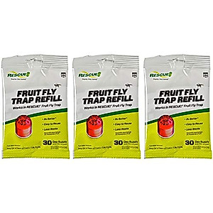 RESCUE! Fruit Fly Trap Bait Refill – 30 Day Supply – 3 Pack