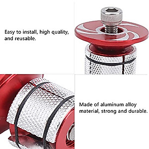 Pinsofy Bicycle Headset Screw, 2 Colors Aluminium Alloy Bicycle Expansion Screw, for Mountain Bike Bike(red)